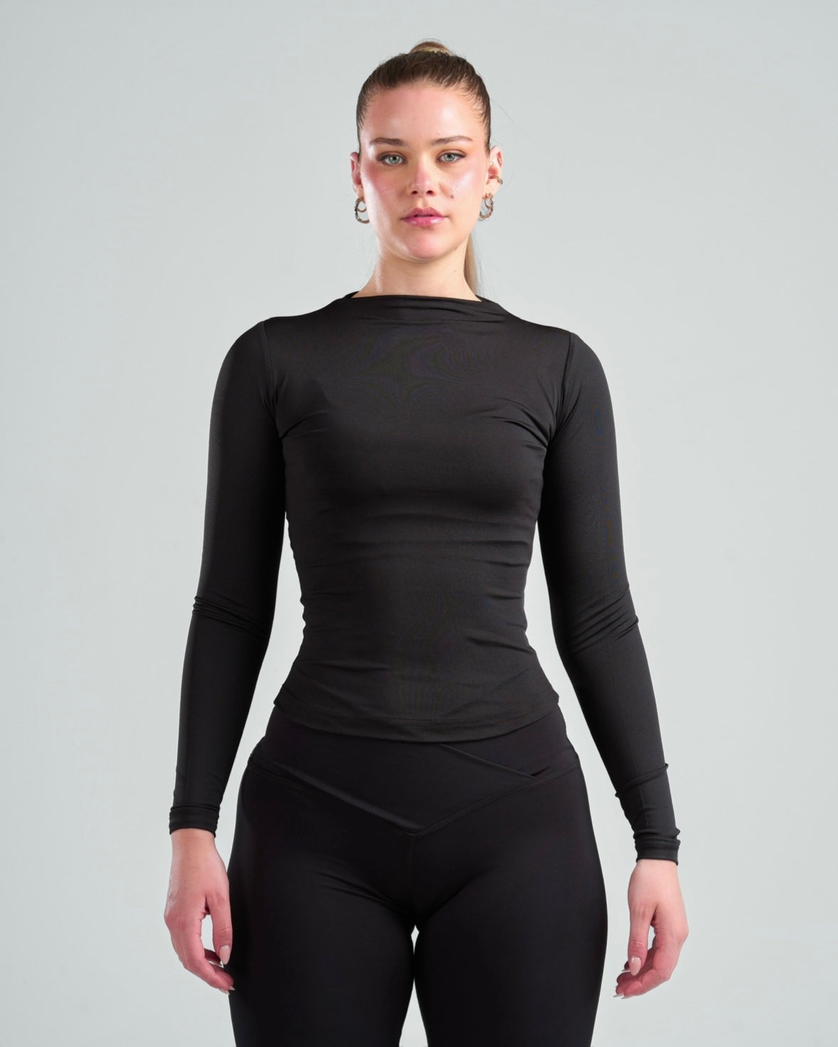 Long Sleeve High Neck Basic Top – Urban Threads